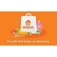 GrubHub+ Members: $50 Grubhub eGift Card + $10 Bonus eGift Card (Email ...