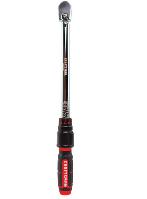 CRAFTSMAN Torque Wrench - 1/2-in - $60 / 3/8-in - $50 at Lowes