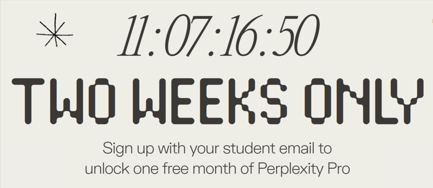 Free one month of Perplexity.ai for Students