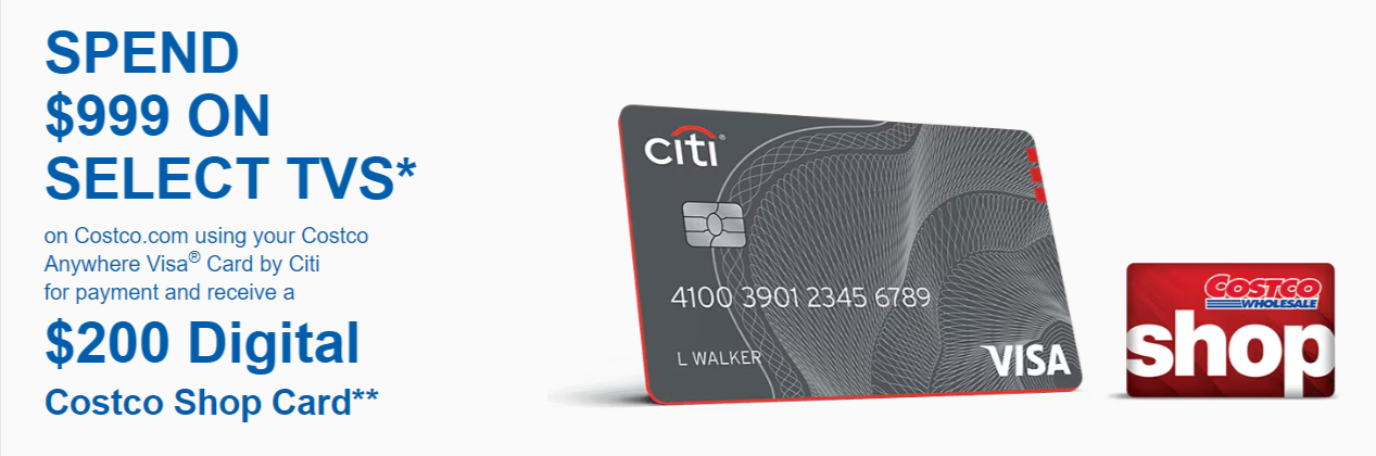 Spend $999 on Select TVs on Costco.com using your Costco Anywhere Visa ...