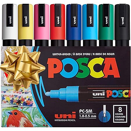 POSCA 8-Color 2.5mm Medium Paint Marker Set (Full Range) - 2024-11-25