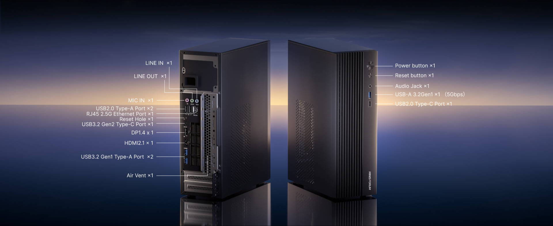 Minisforum 790s7 mini-ITX 7L Barebone Desktop: Ryzen 9 7940HX, BD790i ...