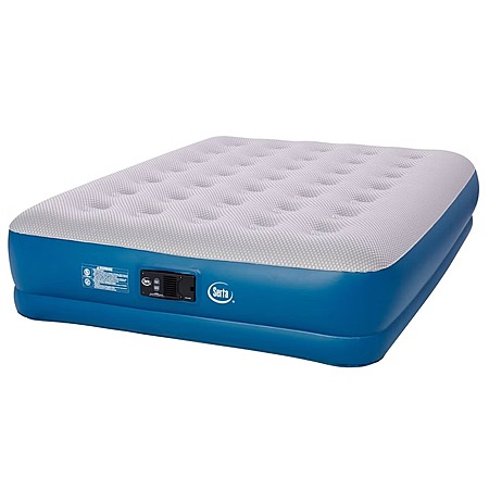 Serta 16" Raised Inflatable Airbed QUEEN Air Mattress Built-in Pump ...