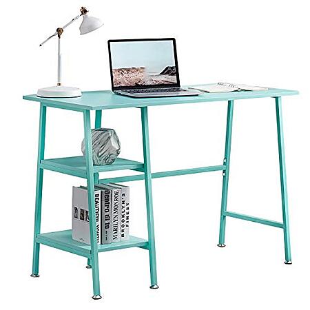 43" Vecelo Computer Study Workstation Home Office Desk w/ 2 Tier ...