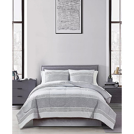 8-Piece Comforter Sets (Various): Keeco Douglas Stripe Set - 2023-11-08