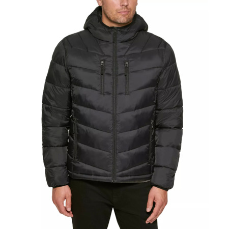 ** Today Only** Club Room Puffer Jackets: Men's Chevron Quilted Hooded ...