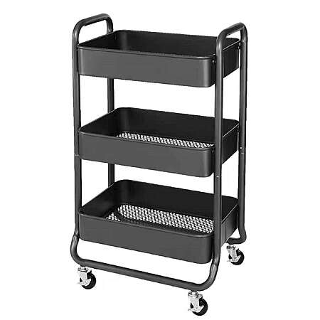 The Big One 3-Shelf Rolling Cart (Black, White) $17.50 + Free Store ...