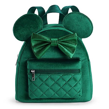 Disney's Minnie Mouse Velvet 3D Ears & Bow Mini Backpack (Green) $20.40 ...