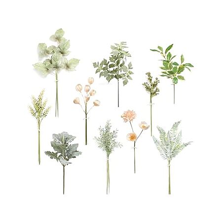 44-Piece Artificial Greenery Stems Box Set (Champagne Green) $11.99 ...