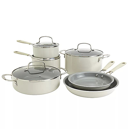 10-Piece The Big One Silicone Ceramic Cookware Set (Various Colors ...