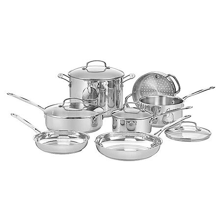 11-Piece Cuisinart Chef's Stainless-Steel Classic Cookware Set + $30 ...