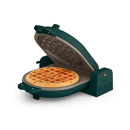 Bella Flip-N-Store Ceramic Waffle Maker (Forest Green) $14.99, 2-Slice ...