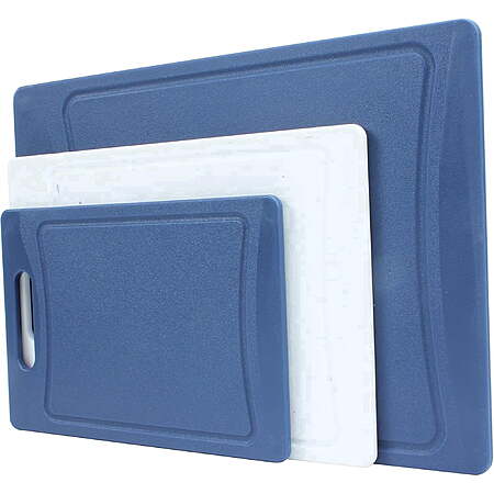 3-Piece Cook With Color Cutting Board Set (Blue/White) $12.99 + Free ...