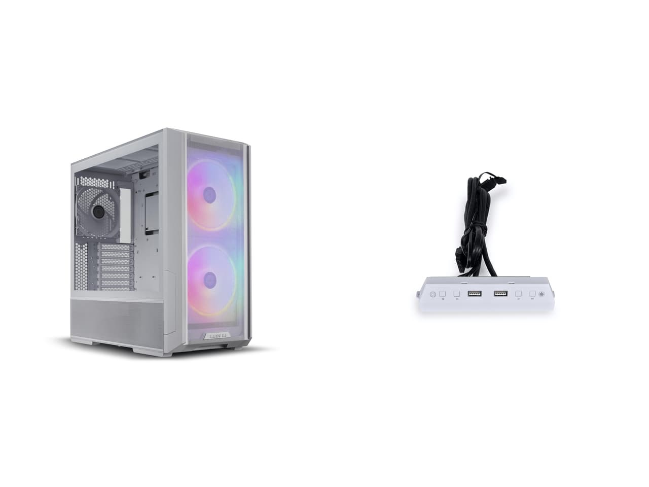 LIAN LI LANCOOL 216RW White Steel / Tempered Glass ATX Mid Tower ...