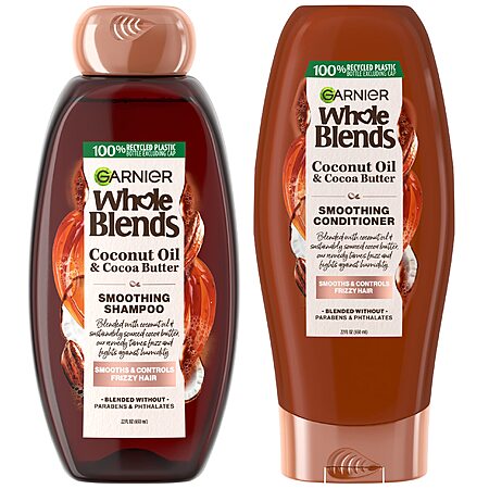 Garnier Whole Blends Coconut Oil & Cocoa Butter Smoothing Shampoo and ...