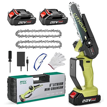 Mini Chainsaw Crodless, 6-Inch Small Chainsaw Electric Chain Saws with ...