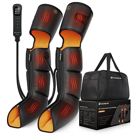 QUINEAR Leg Massager, 3-in-1 Foot Calf & Thigh Massager with Heat and ...