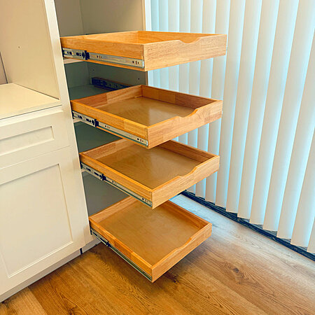 Prestridge Pre-Assembled Solid Wood Pull Out Cabinet Organizer Drawer ...