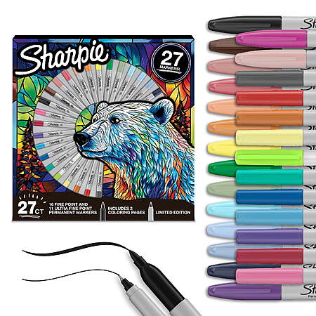 Select Stores: 27-Ct Sharpie Fine & Ultra-Fine Point Permanent Markers ...