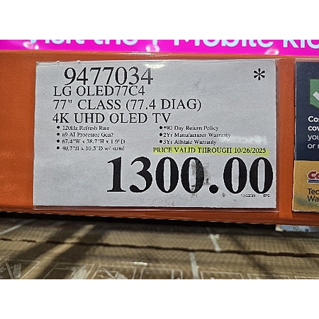 Lg oled77c4 $1300 - 2025-10-24