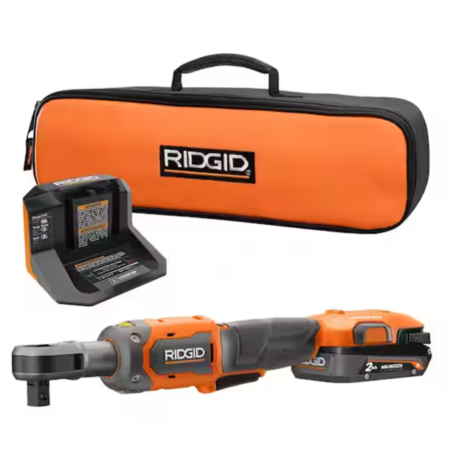 Ridgid 18V Brushless Cordless 1/2 in. Ratchet Kit with 2.0 Ah Battery ...