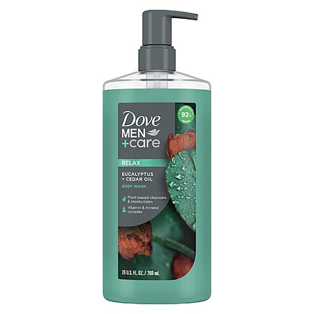 Dove Men+Care Eucalyptus & Cedar Oil Body Wash, Nourish & Rebuild Skin ...