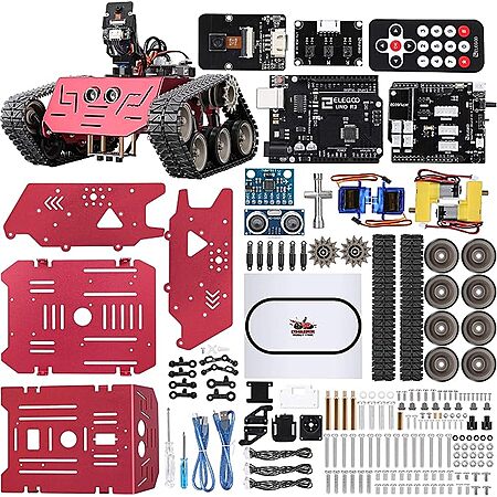 ELEGOO Conqueror Robot Tank Kit w/ UNO R3 Controller Board $99.98 ...