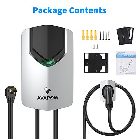 57% off: AVAPOW Level 2 EV Charger Up to 48A Current, 25FT Wall ...