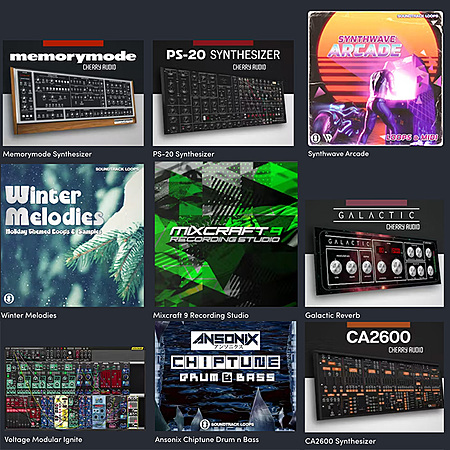 Cherry Audio VST bundle (5 vsts), Mixcraft 9 Recording Studio, 40 samplepacks & $25 voucher from ...
