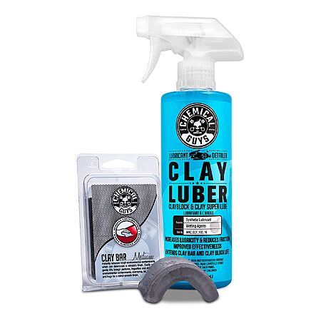 Chemical Guys Medium Duty Clay Bar and Luber Synthetic Lubricant Kit ...