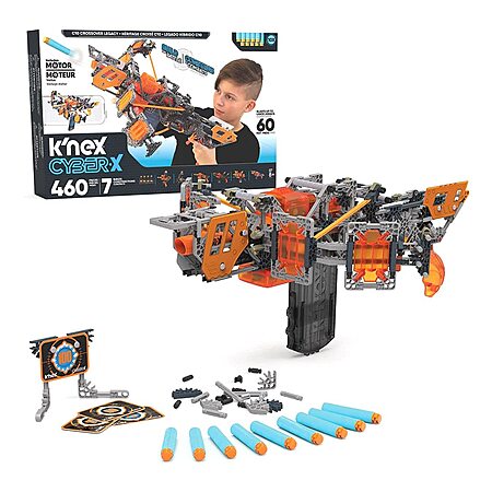 460-Piece K'NEX Cyber-X C10 Motorized Crossbow Dart Launcher $12.50 ...