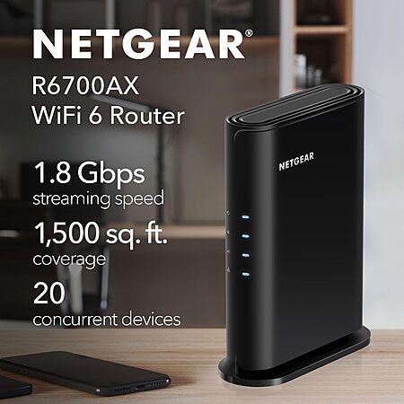 NETGEAR 4-Stream WiFi 6 Router (R6700AX) – Security Features, AX1800 ...