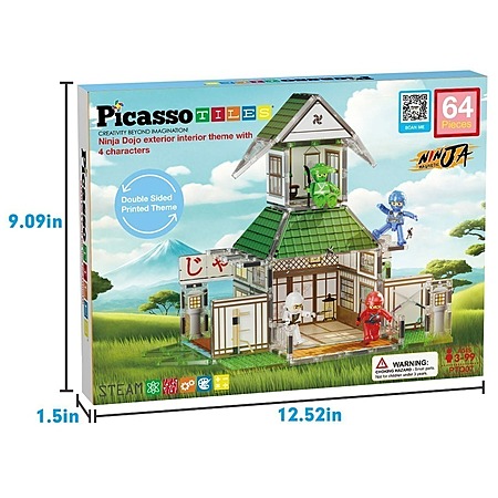 Magnetic Ninja Dojo Martial Arts Building Set for Learning and Play $28 ...