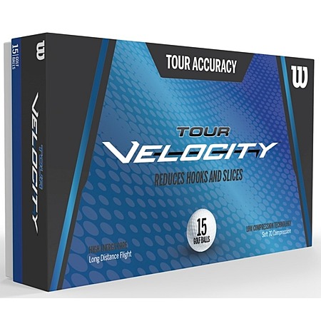 Wilson Tour Velocity Accuracy Golf Balls, 15-Ball Pack, White Balls - $8.20