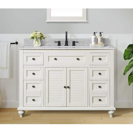 Hamilton 49 in. W x 22 in. D x 35 in. H Single Sink Freestanding Bath ...