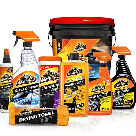 9-Piece Armor All Complete Car Care Holiday Gift Pack Bucket - 2021-11-12