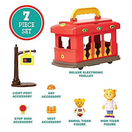 Daniel Tiger's Neighborhood Deluxe Electronic Trolley Vehicle w/ Songs ...