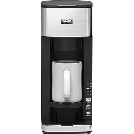 Bella Pro Series Dual Brew Single Serve Coffee Maker Stainless Steel ...