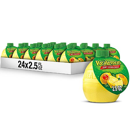 24-Pack 2.5-Oz ReaLemon 100 Percent Lemon Juice $7.61 + Free Shipping w ...