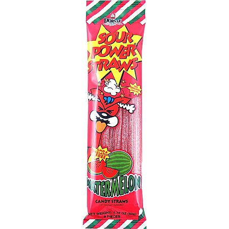 24-Pack 1.75-Oz Sour Power Candy Straws (Watermelon) $10.41 + Free ...