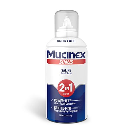 4.5-Oz Mucinex Sinus Saline Nasal Spray & Sinus Rinse $5.25 w/ S&S ...