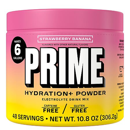 10.8-Oz 48-Servings PRIME HYDRATION+ Electrolyte Powder Sugar Free ...