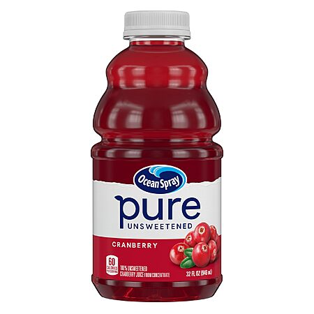 8-Pack 32-Ounce Ocean Spray Pure Unsweetened Cranberry Juice $20.80 w ...