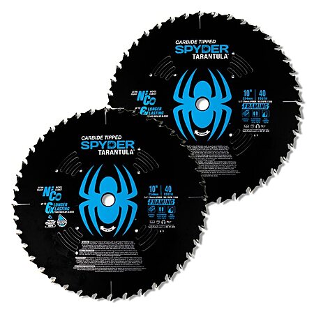 Select Stores: 2-Pack Spyder 10" 40-Tooth Tungsten Steel Miter Saw ...