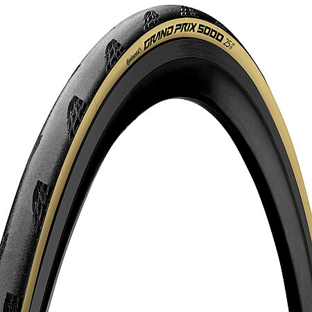 Continental Grand Prix 5000 road bike tire 700x 25/28 Black cream/black ...