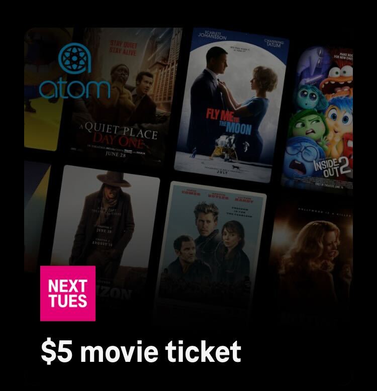 T-Mobile T-Life App Offer: $5 Atom Movie Ticket: Choose from ...