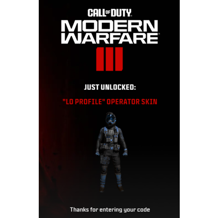Call of Duty: Lo Profile Operator DLC Skin (Blue Monster Energy)