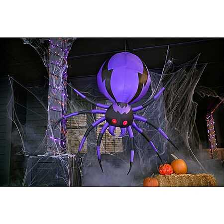 6' Home Accents Holiday Inflatable LED Hanging Spider Decoration - 2024 ...