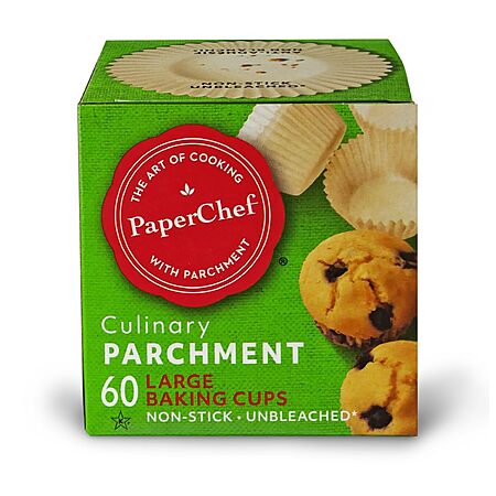 $5.70: PaperChef Large Parchment Baking Cups Easy Release, Unbleached ...