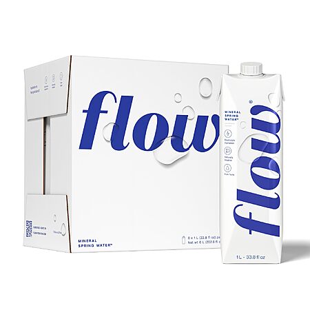 $11.10: Flow Alkaline Spring Water, 100% Naturally Alkaline, 1L (Pack ...
